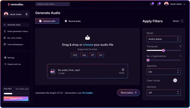 Revocalize AI - AI Voice Cloning